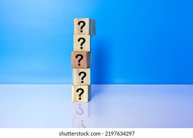 Cubes Question Marks Reflection On White Stock Photo 2197634297 ...