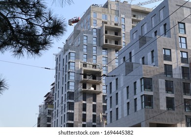 Cubic Building Facade Under Construction Stock Photo 1694445382 ...