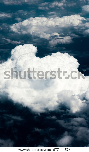 Cumulus Thunderclouds Summer Above Clouds View Stock Photo 677111596 ...