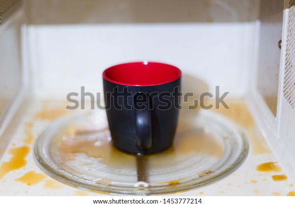 Cup Coffee That Exploded Microwave Overheating Stock Photo 1453777214 ...