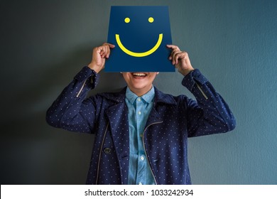 Customer Experience Concept Portrait Client Smiling Stock Photo ...