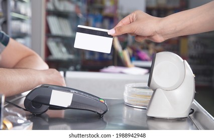 Customer Making Payment Using Credit Card Stock Photo 1988942948 ...