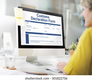 Customs Declaration Form Invoice Freight Parcel Stock Photo 501822736 ...