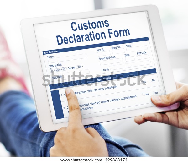 Customs Declaration Form Invoice Freight Parcel库存照片499363174 | Shutterstock