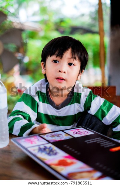Cute Boy Look Menu Select Icecream Stock Photo 791805511 | Shutterstock
