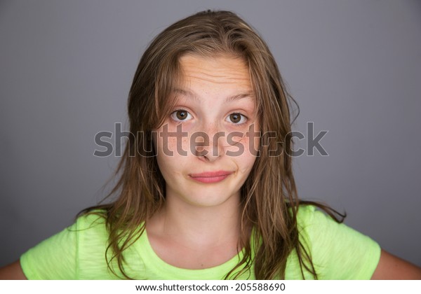 Cute Kid Expression Doubt On Her Stock Photo 205588690 | Shutterstock