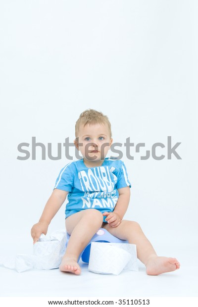 Cute Little Boy While Potty Training Stock Photo 35110513 | Shutterstock
