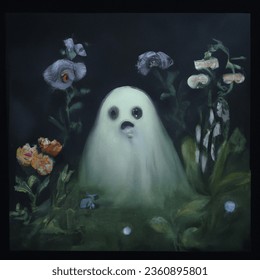 Cute Sheet Ghost Between Realistic Field AI-generated image 2512259975 ...