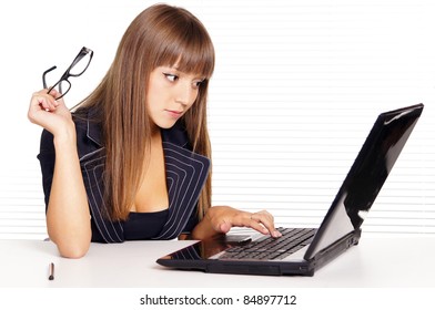 Cute Young Worker Table On White Foto de stock 84897712 | Shutterstock