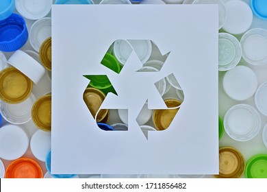 Cutout Recycling Marks Lots Plastic Bottle Stock Photo 1711856482 ...