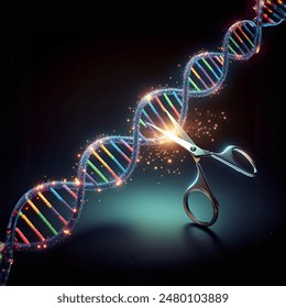 Cutted Dna Using Scissors AI-generated image 2480103929 | Shutterstock