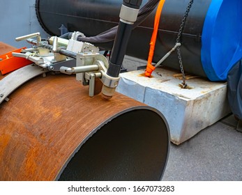 Cutting Large Diameter Pipes Reducing Size Stock Photo 1667073283 ...