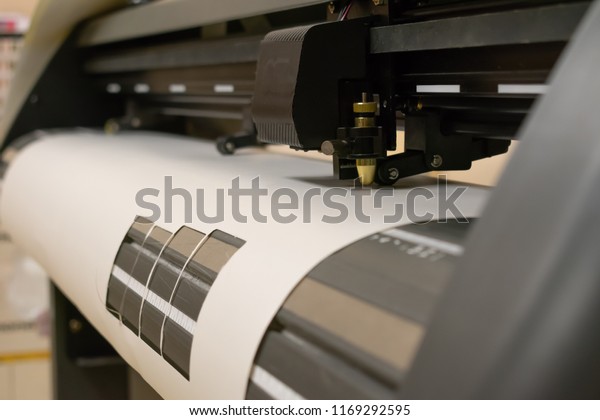 Cutting machine stickers. Cutting plotter.
