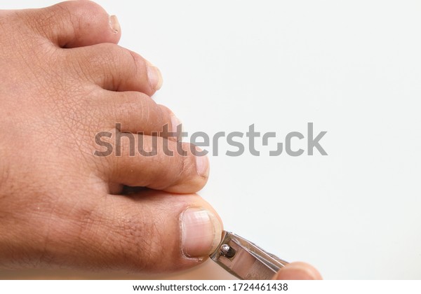 Cutting Toe Nails Using Nail Clipper Stock Photo 1724461438 | Shutterstock