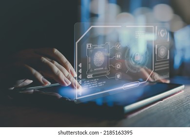 Cybersecurity Concept Global Network Security Technology Stock Photo ...