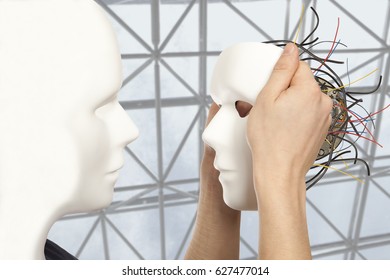 Cyborg Clone Robot Artificial Man Concept Stock Photo 627477014 ...