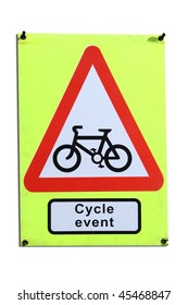 Cycle Event Triangular Warning Sign Stock Photo 45468847 | Shutterstock