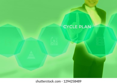Cycle Plan Concept Presented By Businessman Stock Photo 1294258489 ...