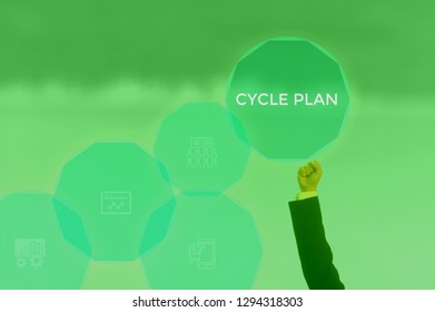 Cycle Plan Concept Presented By Businessman Stock Photo 1294318303 ...