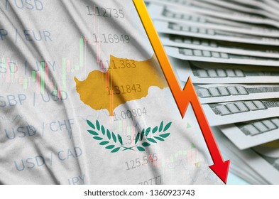 Cyprus Flag Chart Falling Us Dollar Stock Photo 1360923743 | Shutterstock