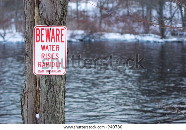 Dam Warning Sign Stock Photo 940780 | Shutterstock