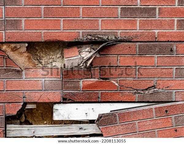 Damage Wall Cladding Made Asbestos On Stock Photo 2208113055 | Shutterstock