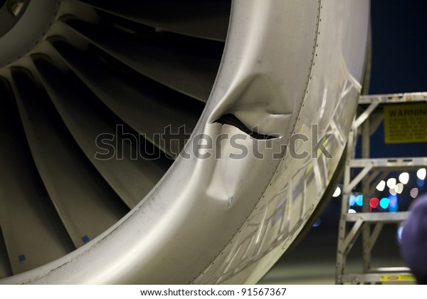 Damaged Jet Engine On Large Aircraft Stock Photo 91567367 | Shutterstock