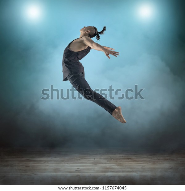 Dancer Dynamic Action Figure Pose Under Stock Photo (Edit Now) 1157674045