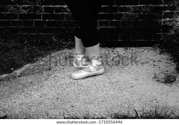 Dancer Modeling Fifth Position Pointe Shoes Stock Photo (Edit Now ...