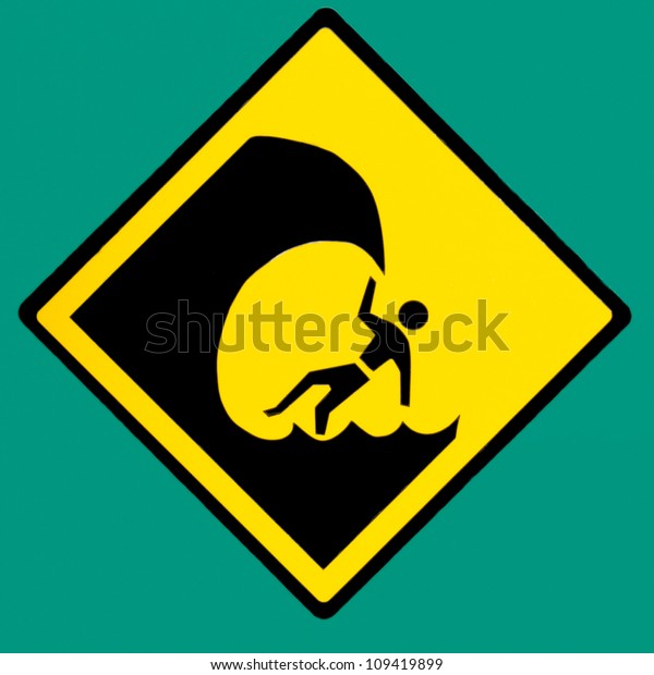 Dangerous Surf Tsunami Hazard Symbol Warning Stock Photo (Edit Now ... Dangerous Surf Tsunami Hazard Symbol Warning Stock Photo (Edit Now ...