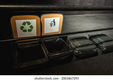 Dark Black Garbage Cans Sorting Garbage Stock Photo 2001867293 ...