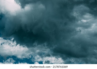 Dark Blue Cloudy Rainy Sky Rain Stock Photo 2178761069 | Shutterstock