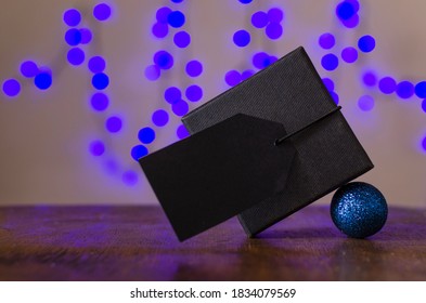 Dark Blue Present Box Empty Label Stock Photo 1834079569 | Shutterstock