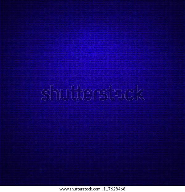 Dark Blue Tech Background Numbers Texture Stock Photo 117628468 ...