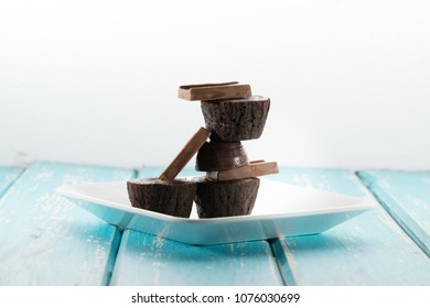 Dark Chocolate Stack On Table Stock Photo 1076030699 | Shutterstock