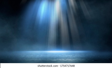 Dark Dramatic Abstract Scene Background Neon Stock Photo 1754717648 ...