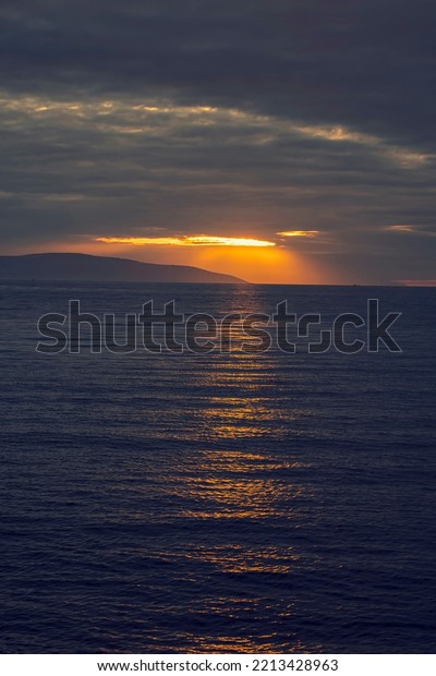 Dark Dramatic Sunset Sky Over Ocean Stock Photo 2213428963 | Shutterstock