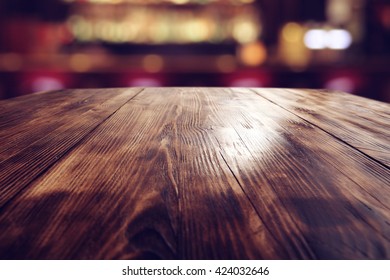 Dark Interior Bar Empty Table Stock Photo 424032646 | Shutterstock