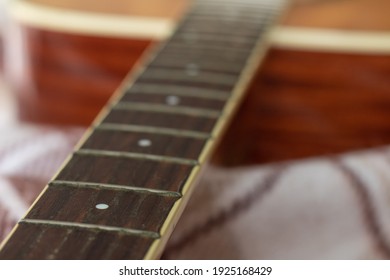 Dark Neck Guitar Without Strings Frets Stock Photo 1925168429 ...
