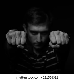 Angry Man Fist Punching Mirror His ภาพสต็อก 378828091 | Shutterstock