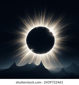 Dark Sky Letter O Exploding Light AI-generated image 2439722433 ...