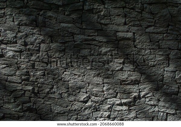 Dark Stone Wall Texture Background Stock Photo 2068660088 | Shutterstock