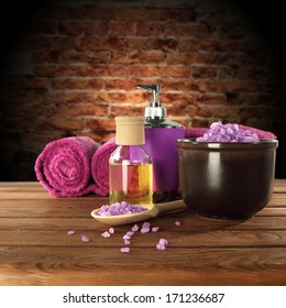 Dark Wall Bricks Spa Stock Photo (Edit Now) 171236687