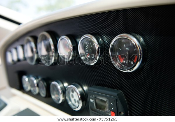 Dashboard Instruments Yacht Stock Photo (Edit Now) 93951265