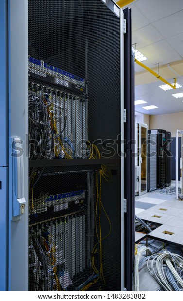 Data Center Installation Open Server Rack Stock Photo 1483283882 ...