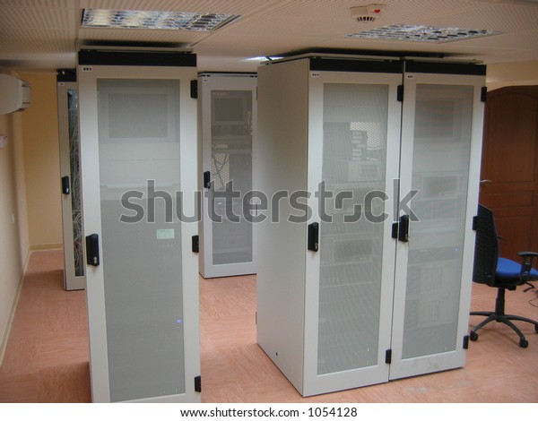 Data Center Server Room Stock Photo (Edit Now) 1054128