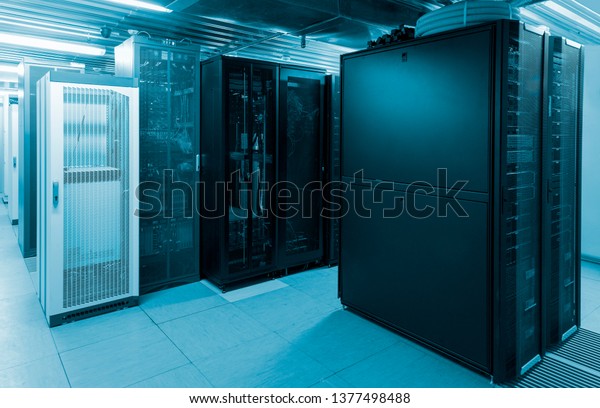 Data Center Servers Racks Imposing Tone Stock Photo (Edit Now) 1377498488