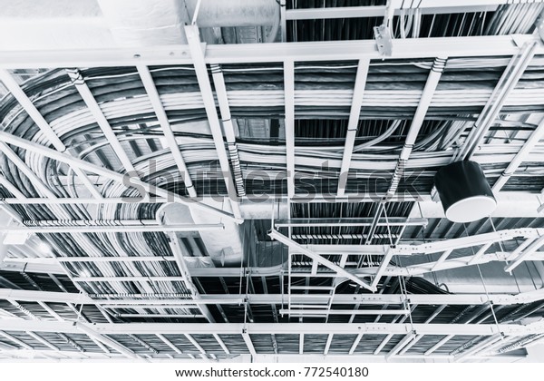 Data Electrical Communication Cables Cableway On Stock Photo (Edit Now ...