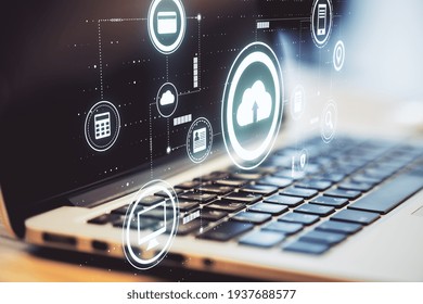 Data Exchange Technology Concept Virtual Cloud Stock Photo 1937688577 ...