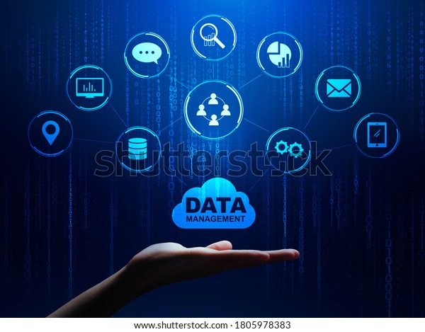 Data Management Infographic System Different Multimedia Stock Photo ...